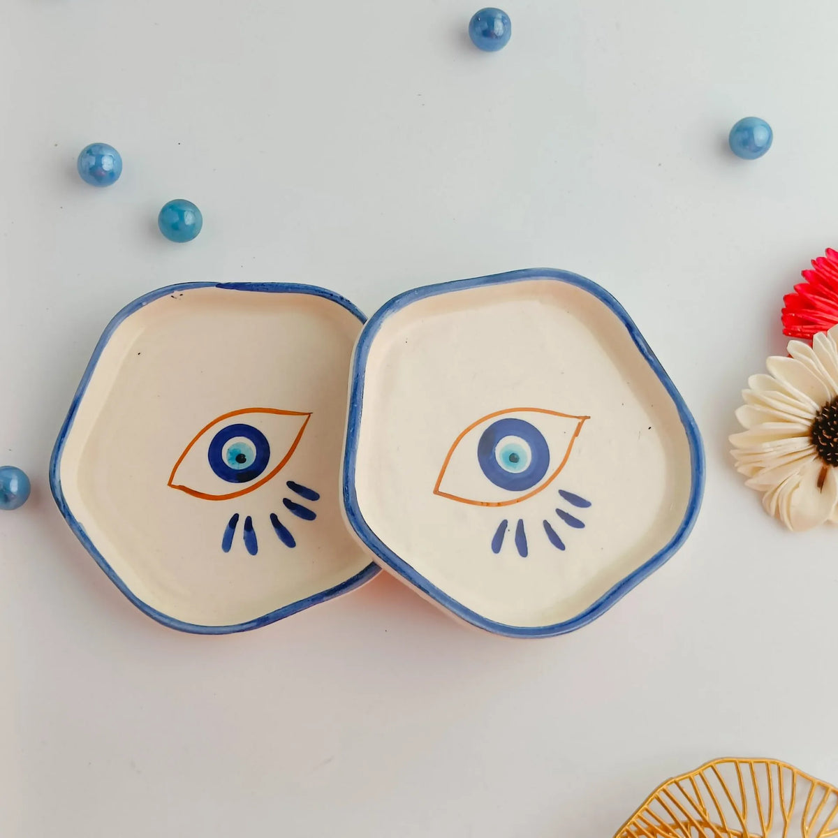 Evil Eye Trinket Plates (Single Pc) – karigreh